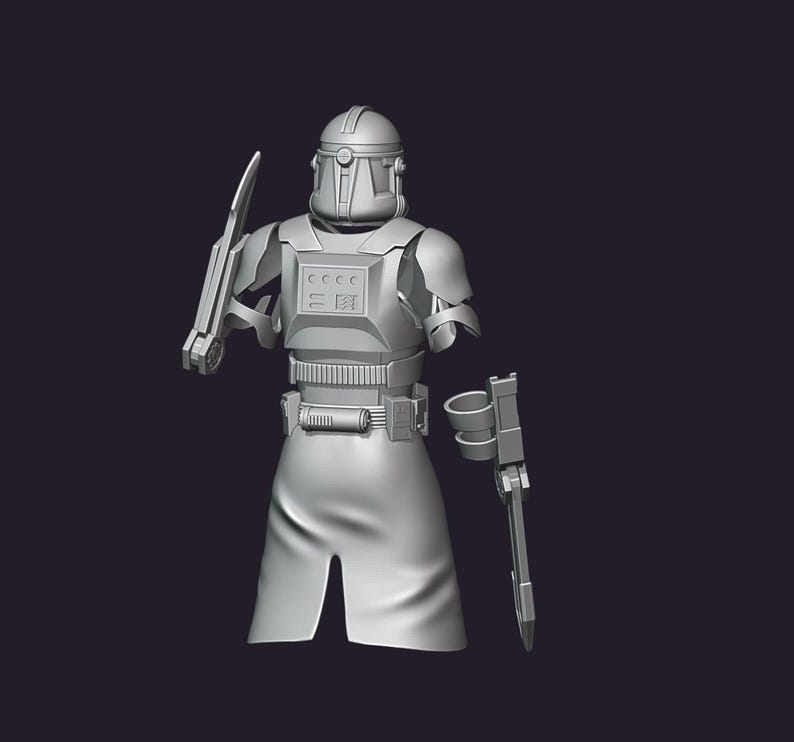 1:12/18/6 Scale Clone Trooper Assassin Rots Game Unpainted 3D Printed ...