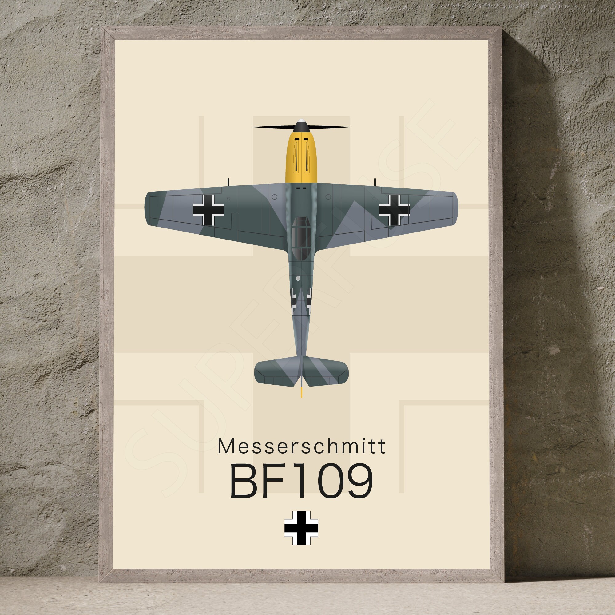 Messerschmitt BF 109 WW2 Poster Print - Etsy
