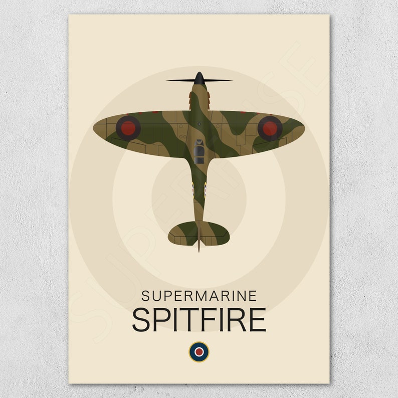 Supermarine Spitfire WW2 Poster Print - Etsy