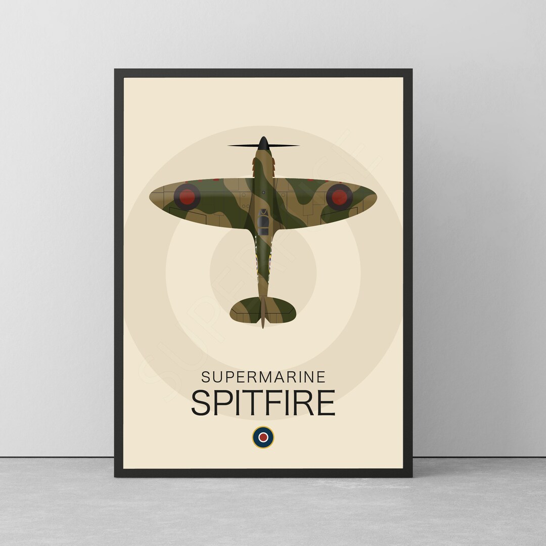 Supermarine Spitfire WW2 Poster Print - Etsy