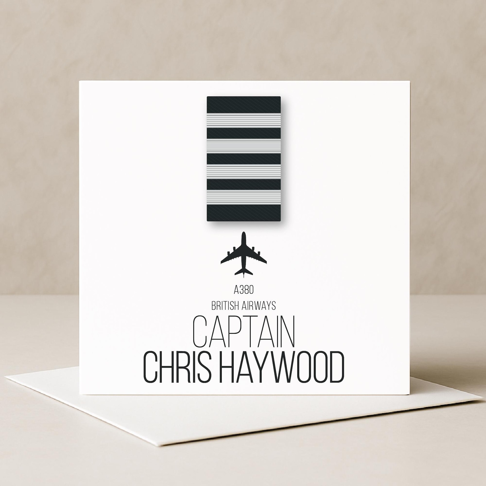 Personalised Airline Pilot Card | Captain / First Officer New Job ...