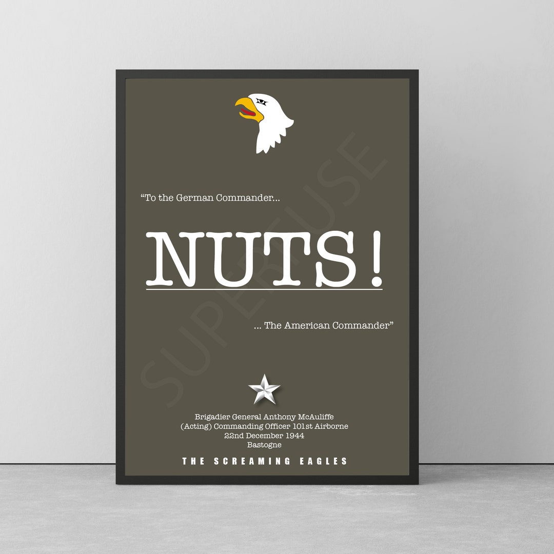 101st Airborne Nuts Poster. - Etsy