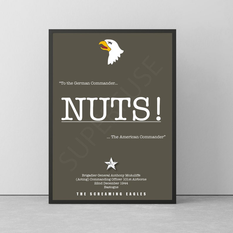 101st Airborne Nuts Poster. - Etsy