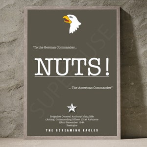 101st Airborne Nuts Poster. - Etsy