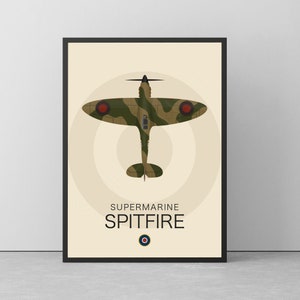 Supermarine Spitfire WW2 Poster Print - Etsy