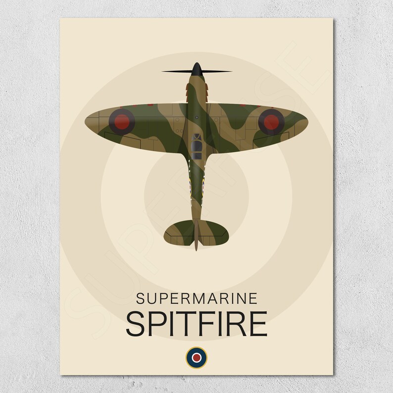 Supermarine Spitfire WW2 Poster Print - Etsy
