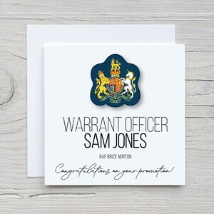 Personalised Royal Air Force Promotion Card for All RAF NCO Ranks - Air ...