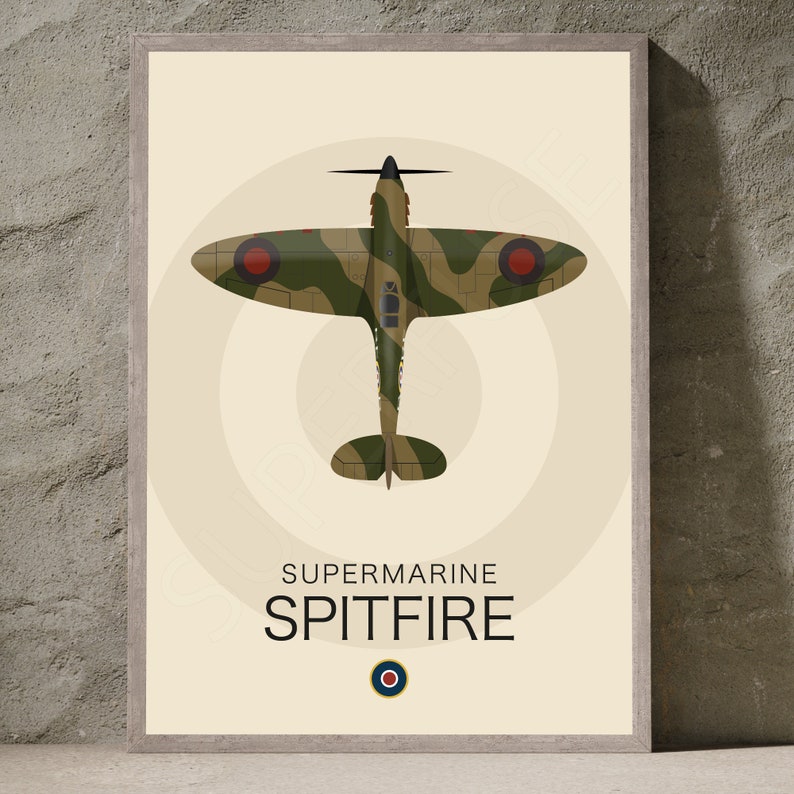 Supermarine Spitfire WW2 Poster Print - Etsy
