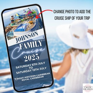 Family Cruise Itinerary Invitation. Digital 2025 Family Reunion Trip ...