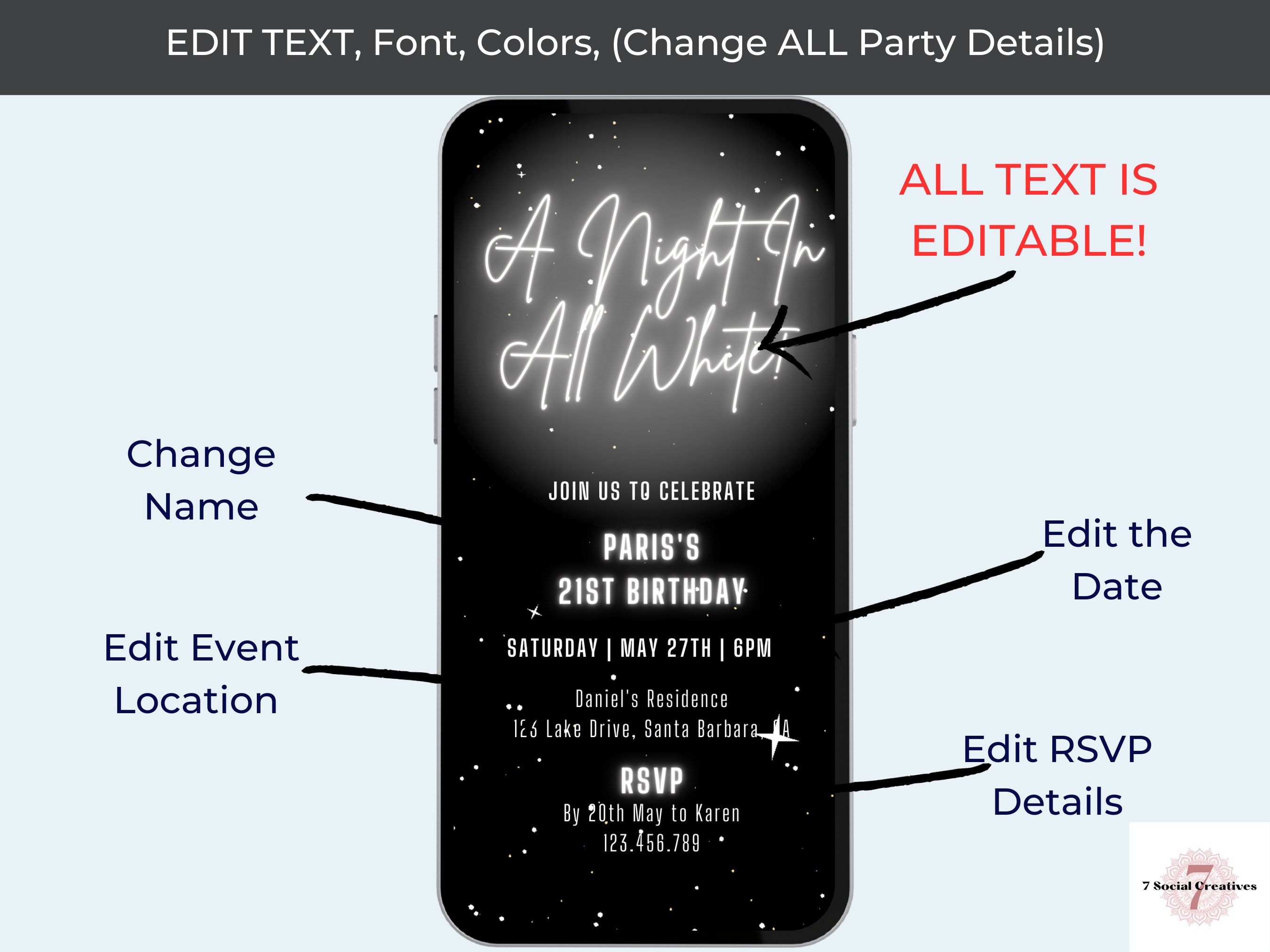 White Party Invitation. Announce Your Night in All White With This ...