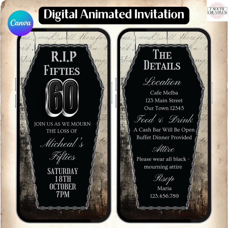 Coffin Invitation - Etsy Australia
