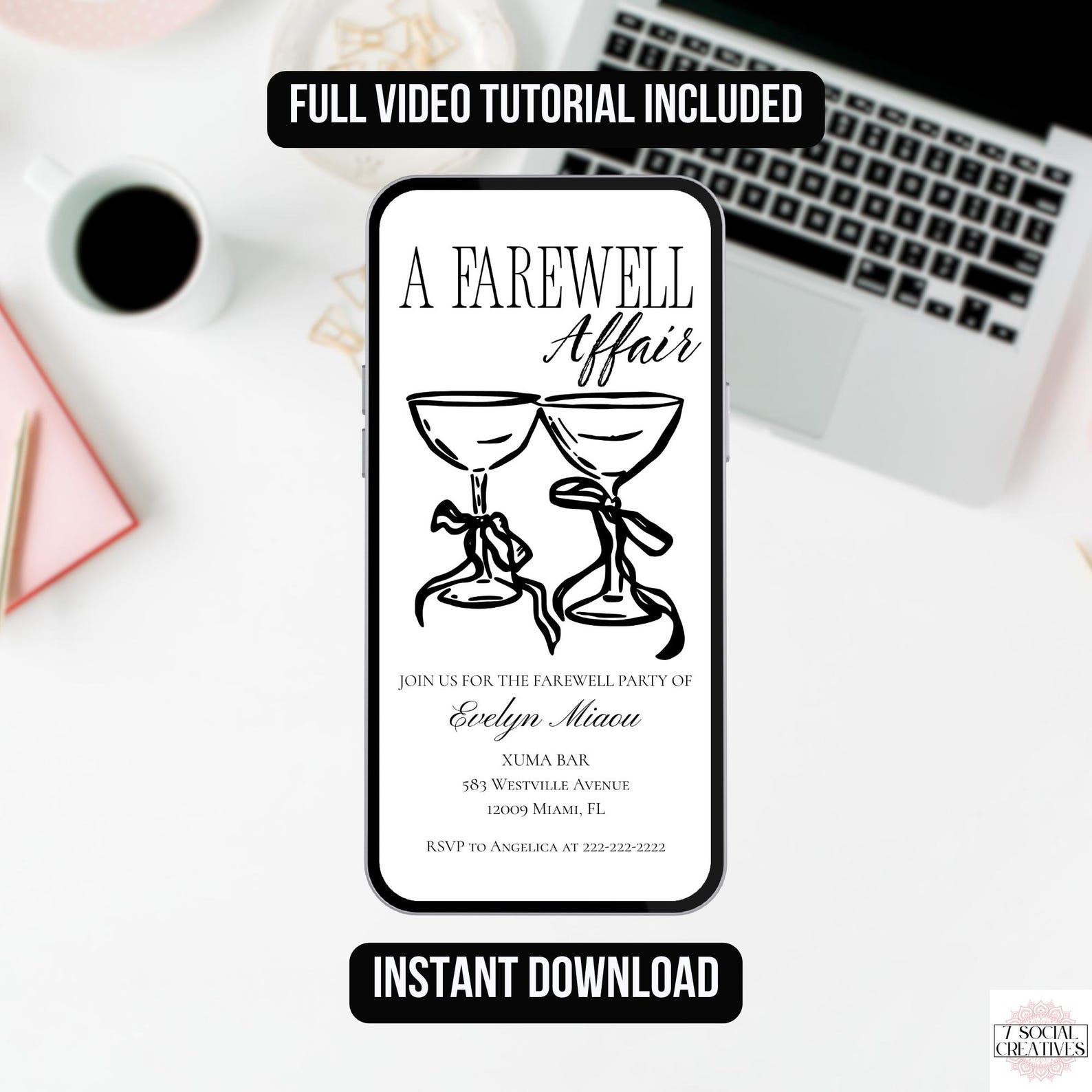 Farewell Party Invitation. Digital Animated Going Away Invite ...