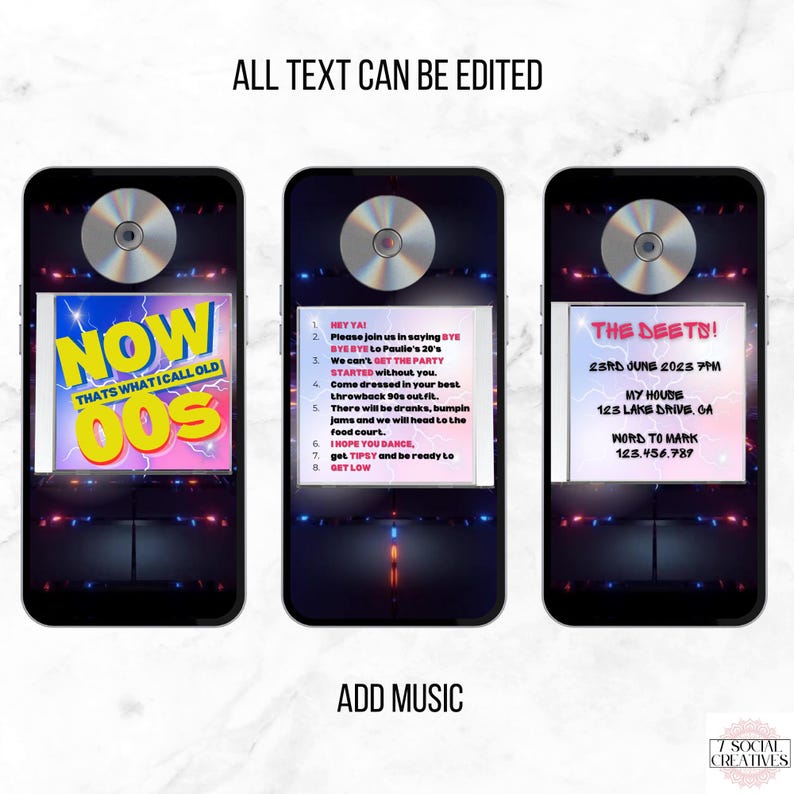 Digital 2000s Birthday Invitation. Go Back to the 2000's With This Now ...