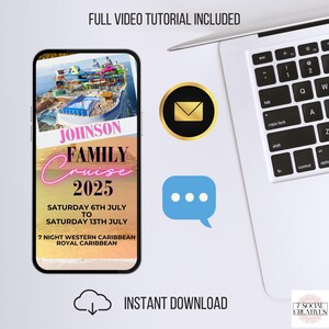 Family Cruise Invitation Itinerary. Digital 2026 Tropical Family ...