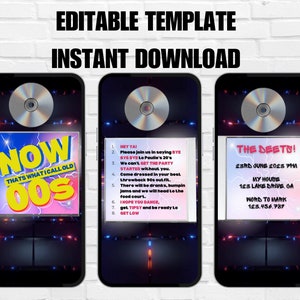 Digital 2000s Birthday Invitation. Go Back to the 1990's or 2000's With ...