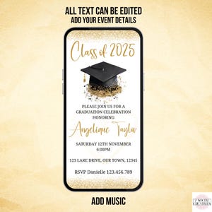 Digital Graduation Party Invitation. Class of 2025 Graduate Invite ...