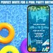 Blue Pool Party Birthday Invitation Video. Neon Beach Theme - Etsy