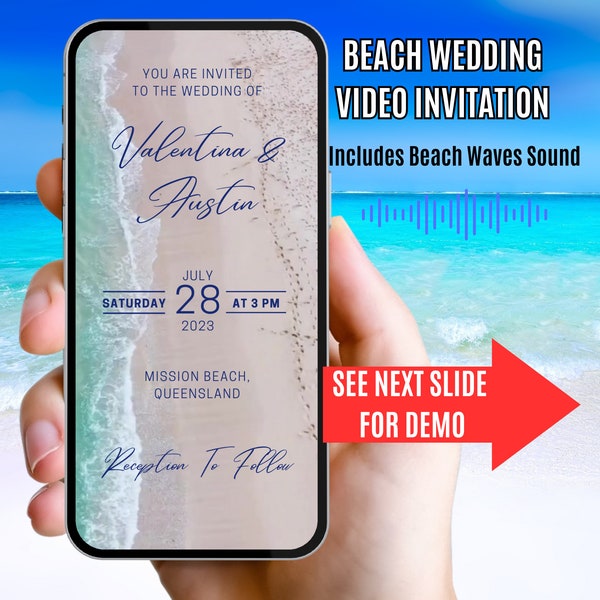 Beach Wedding Invitation - Etsy