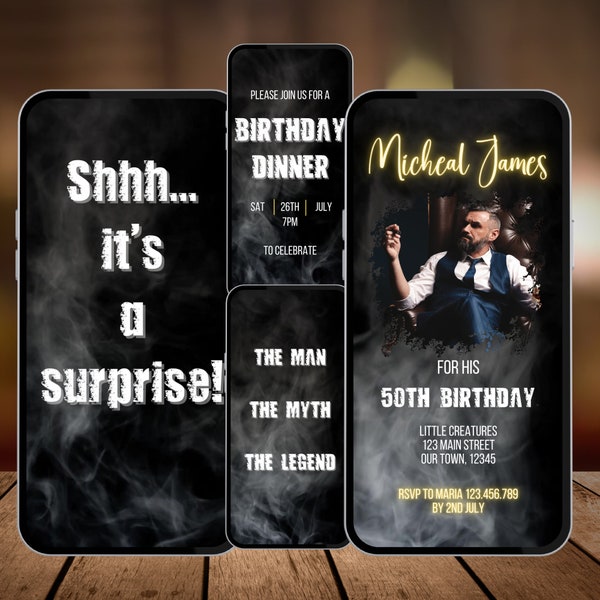 Men Birthday Invite - Etsy