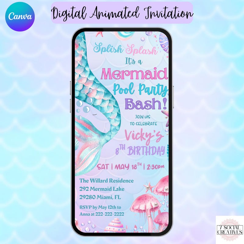 Mermaid Pool Party - Etsy