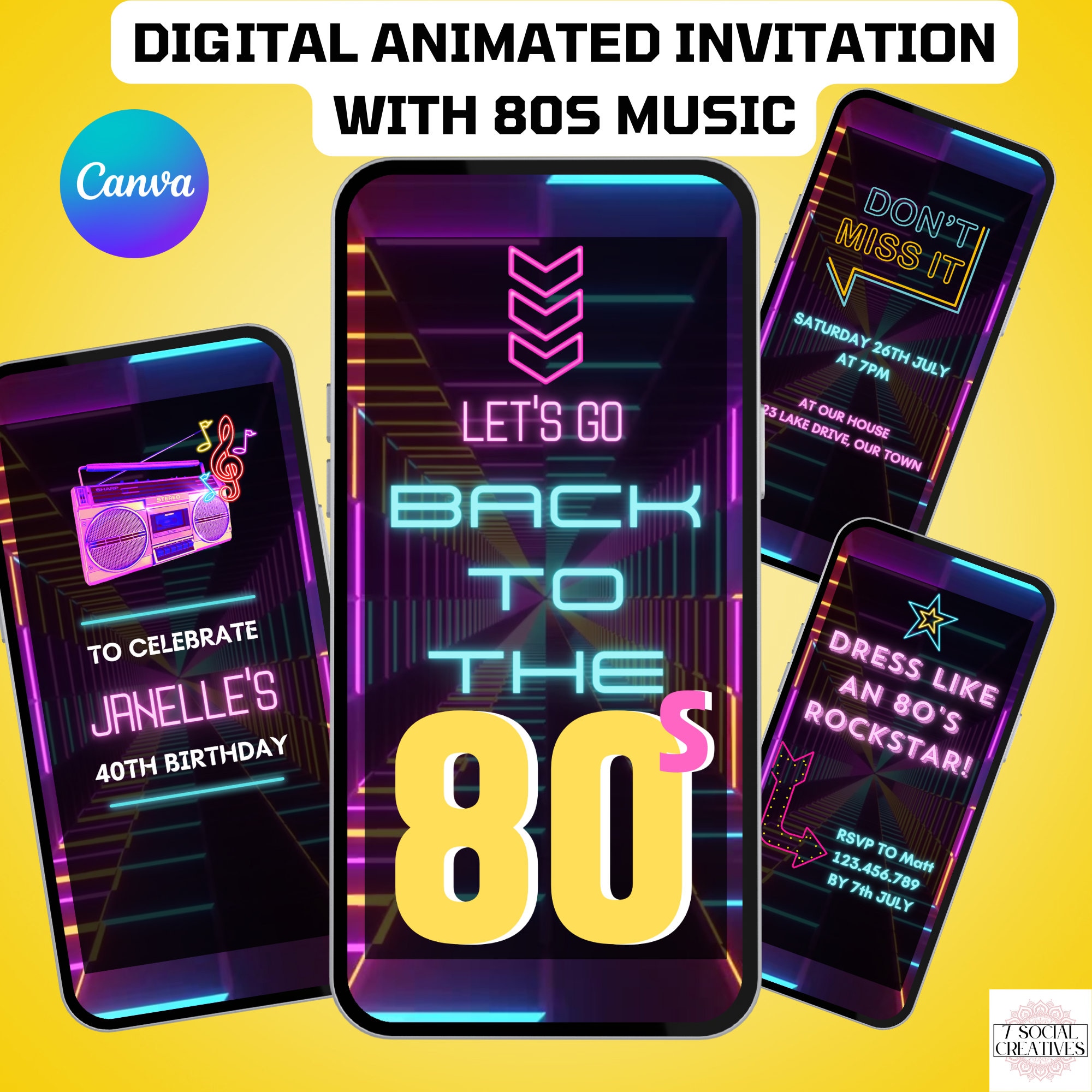 Invite Bring Back The 80s 💗 🎶 The Hottest New 80s Themed Party