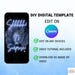 Blue Surprise Birthday Party Invitation. Digital Elegant Balloon Theme ...