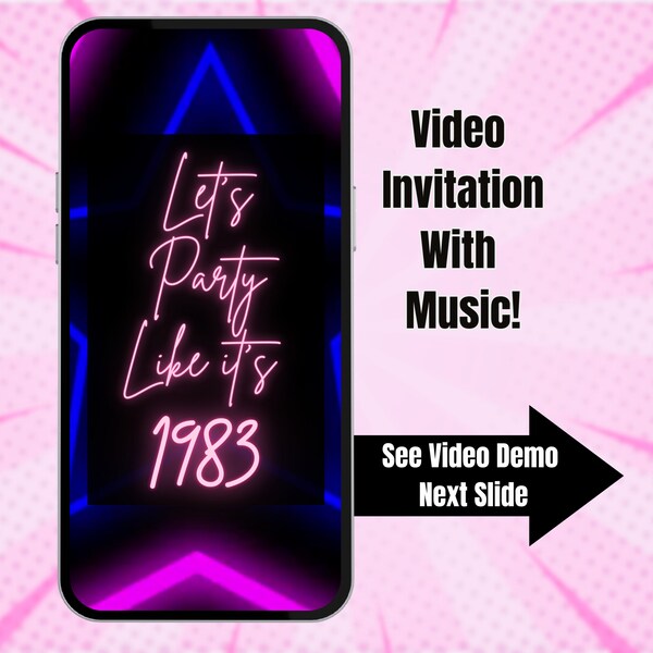 80s Party Invitation - Etsy