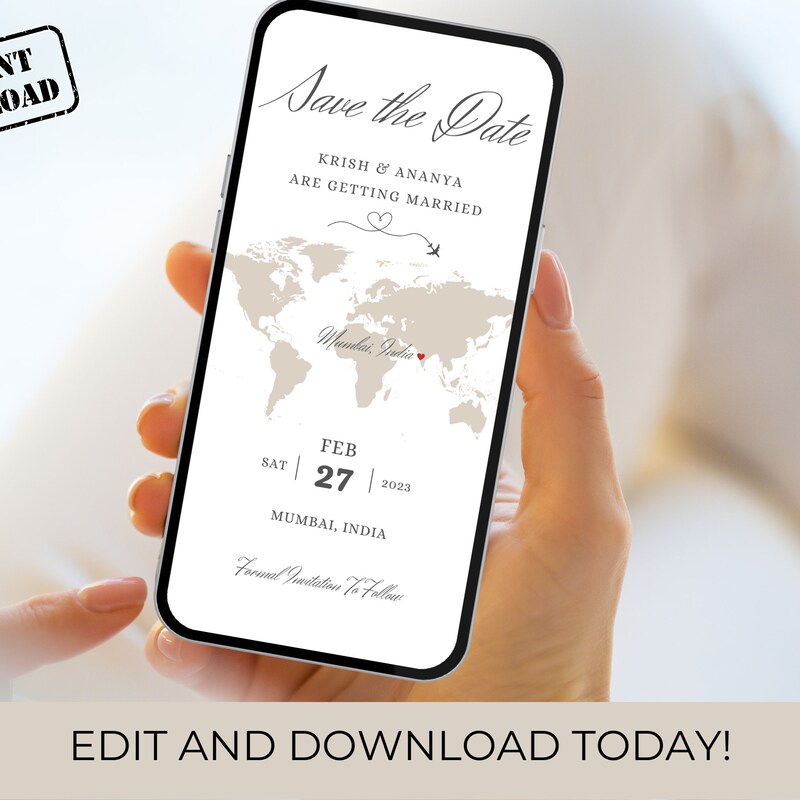 Destination Wedding Save the Date - Etsy