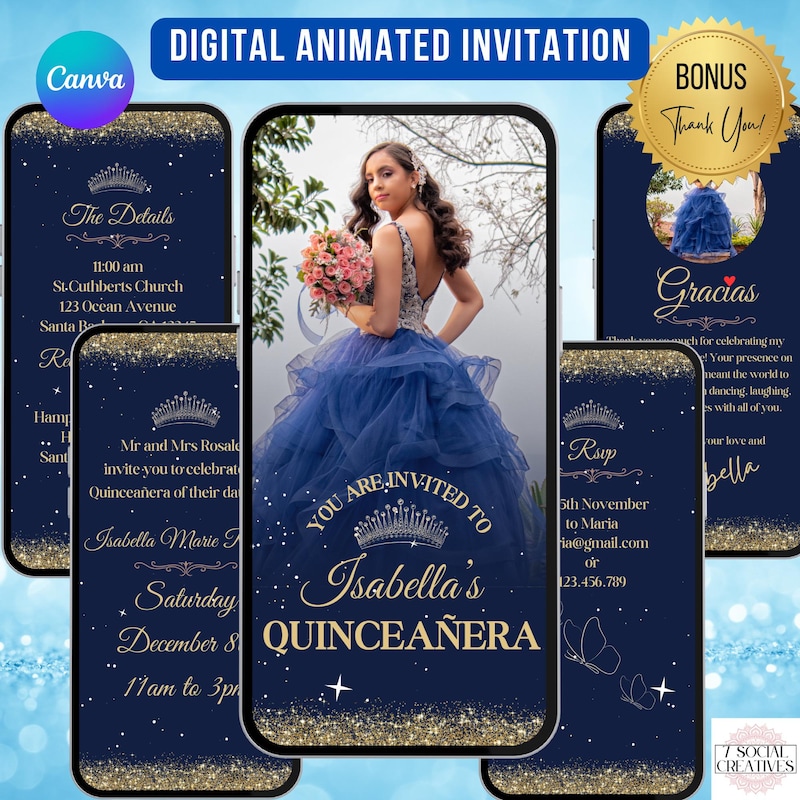 Quinceanera Website Templates - Etsy