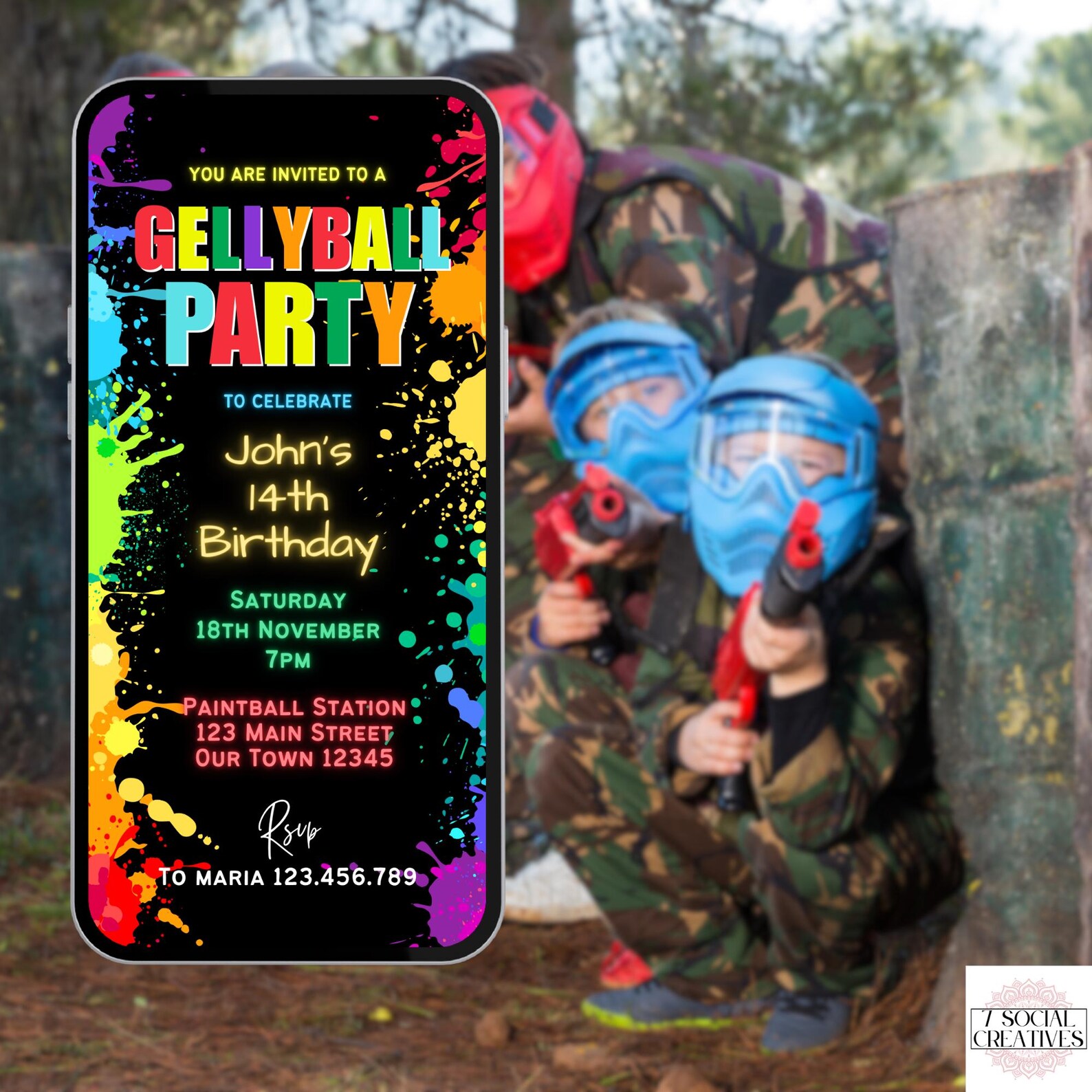 Gellyball Birthday Party Invitation. Digital Animated Kids Gelly Ball ...