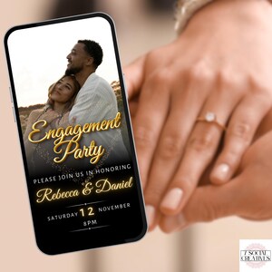 Surprise Engagement Party Invitation With Photo and Bonus Thank You ...