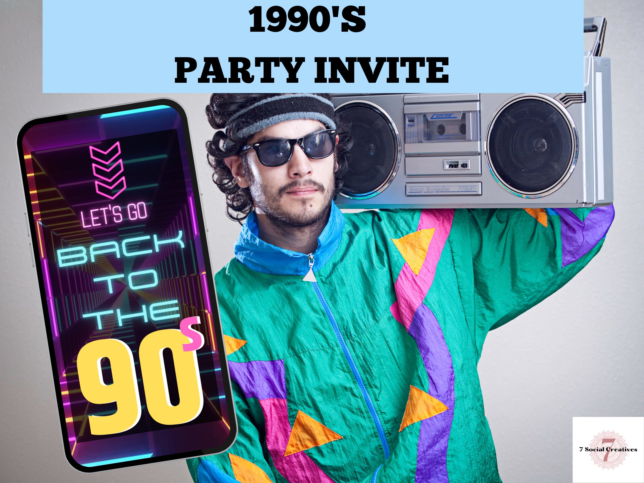 90s Birthday Invitation Video With Music. Wow Guests With This - Etsy