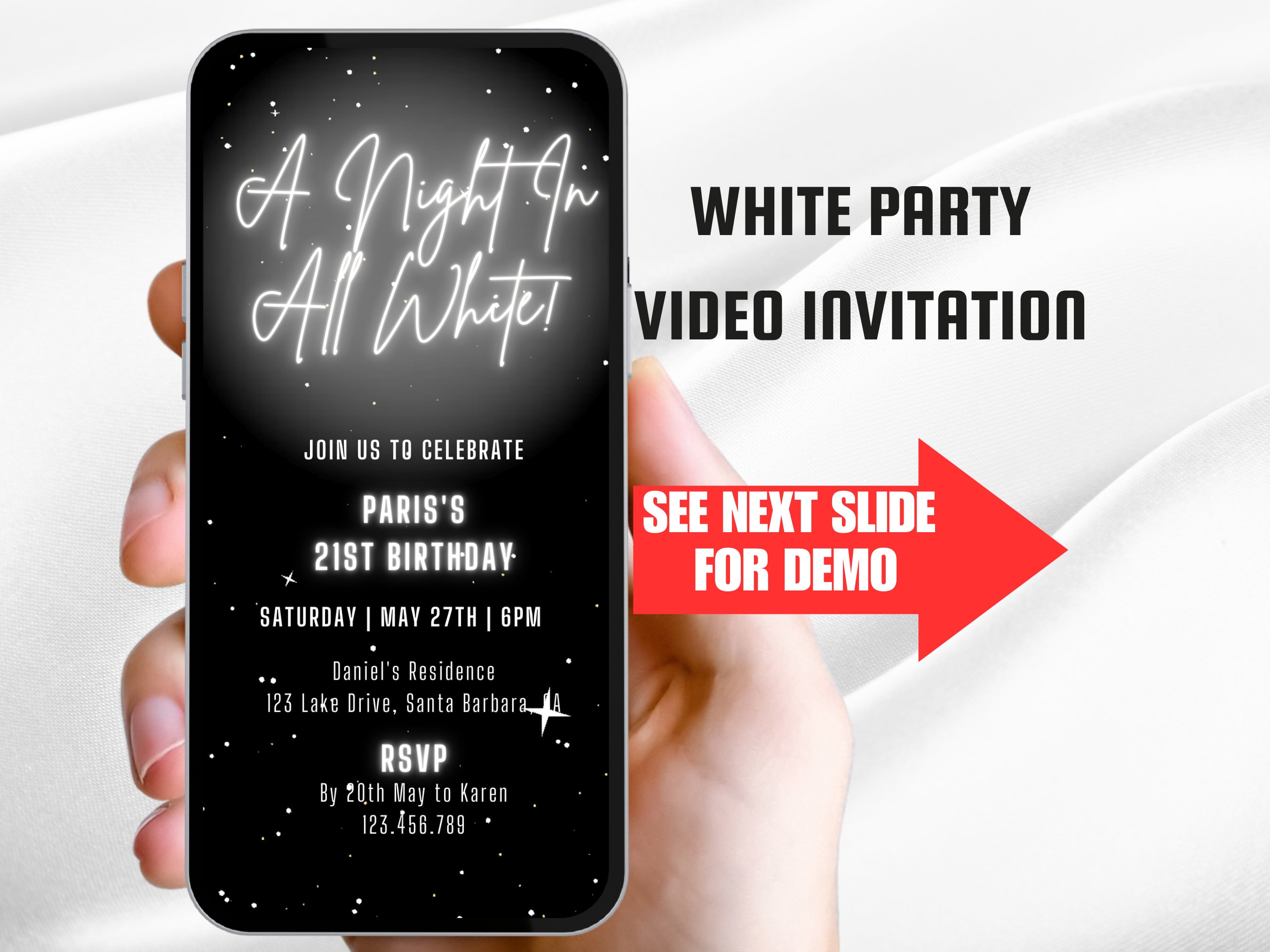 White Party Invitation. Announce Your Night in All White With This ...