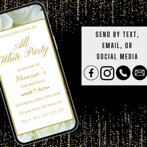 White Party Invite. This Invitation is Perfect for A White Out Birthday ...