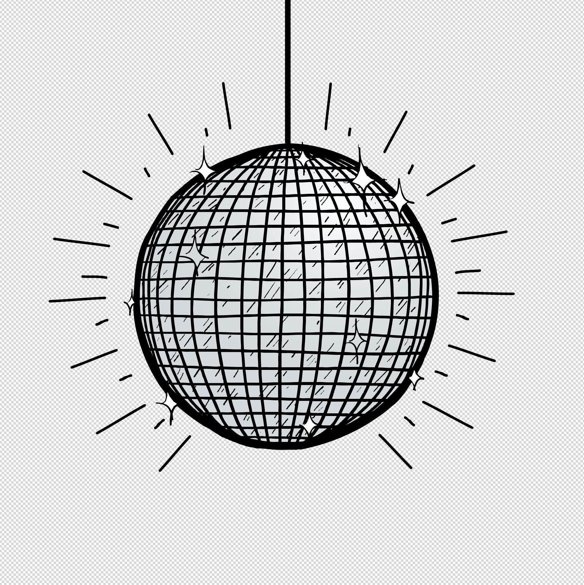 Disco Ball - Vector Illustration - Edit - Asset - PDF - Ai - PNG - Etsy