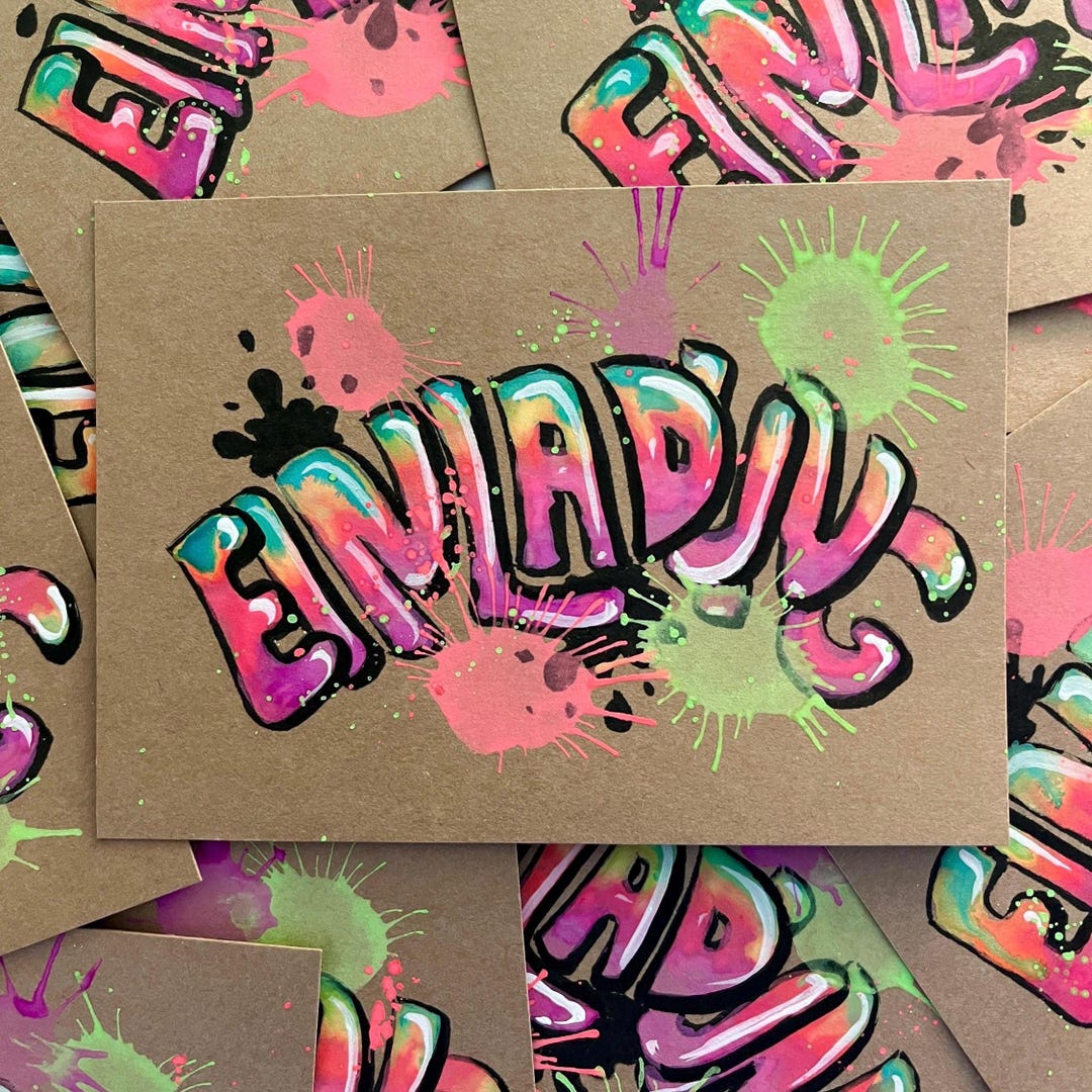 Children's Birthday Party Invitation | Graffiti | A6 | Teenagers ...