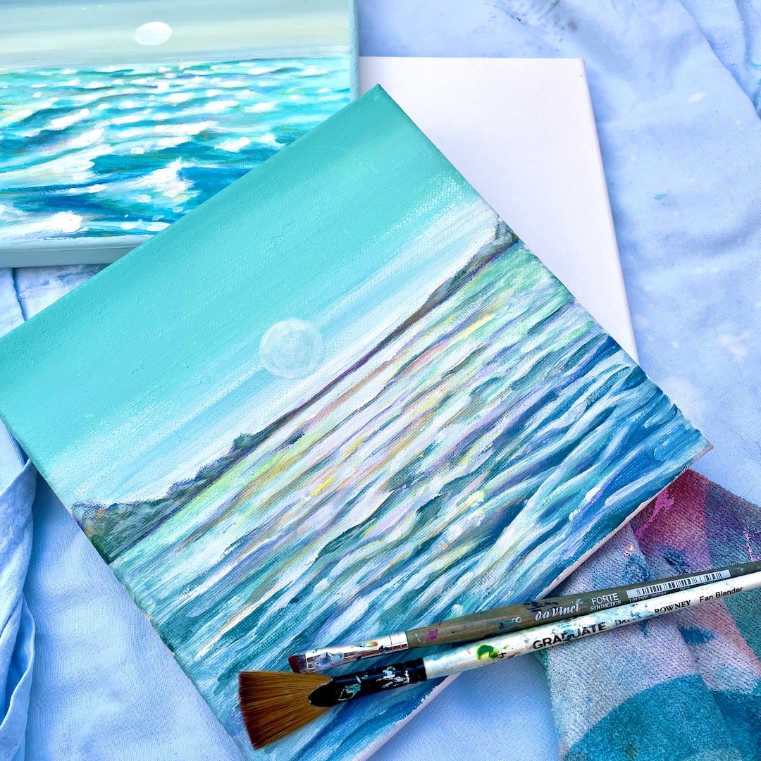 Acrylic Painting Sea, Hand-painted - Etsy