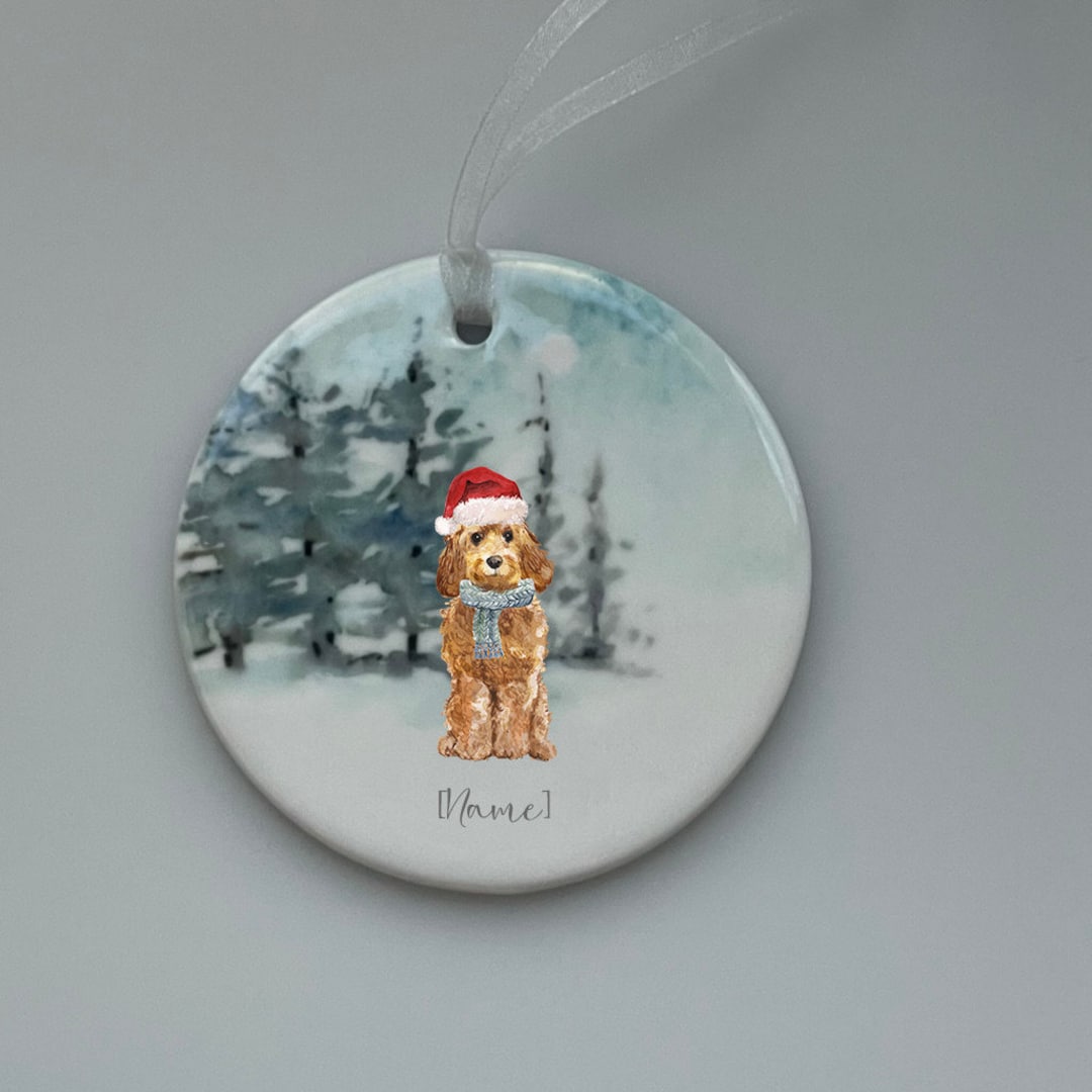Cockapoo Scenic Ceramic, Dog Christmas Decoration Dog Gift, Dog ...