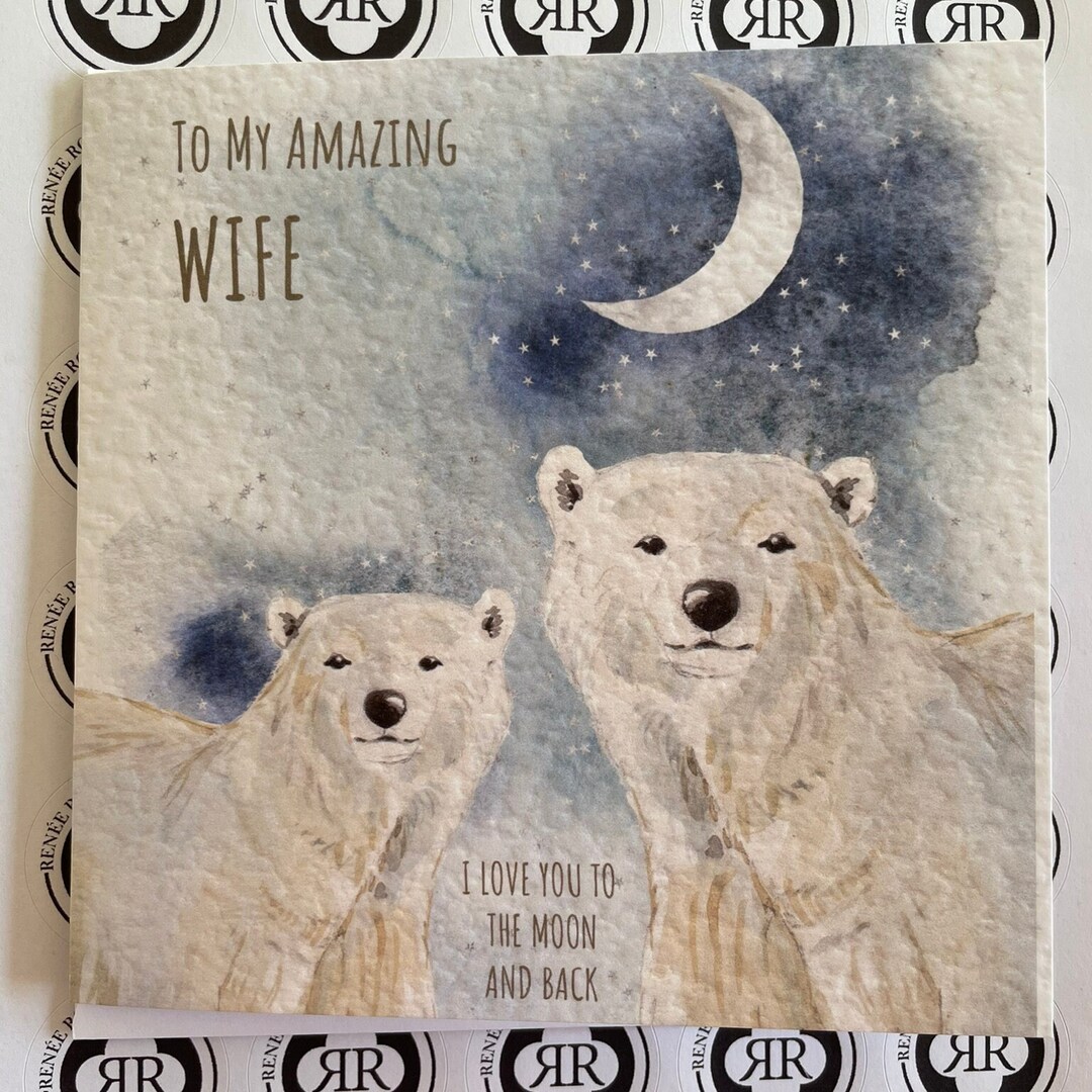 Personalised Polar Bear Valentine Card for the One You Love, Husband ...