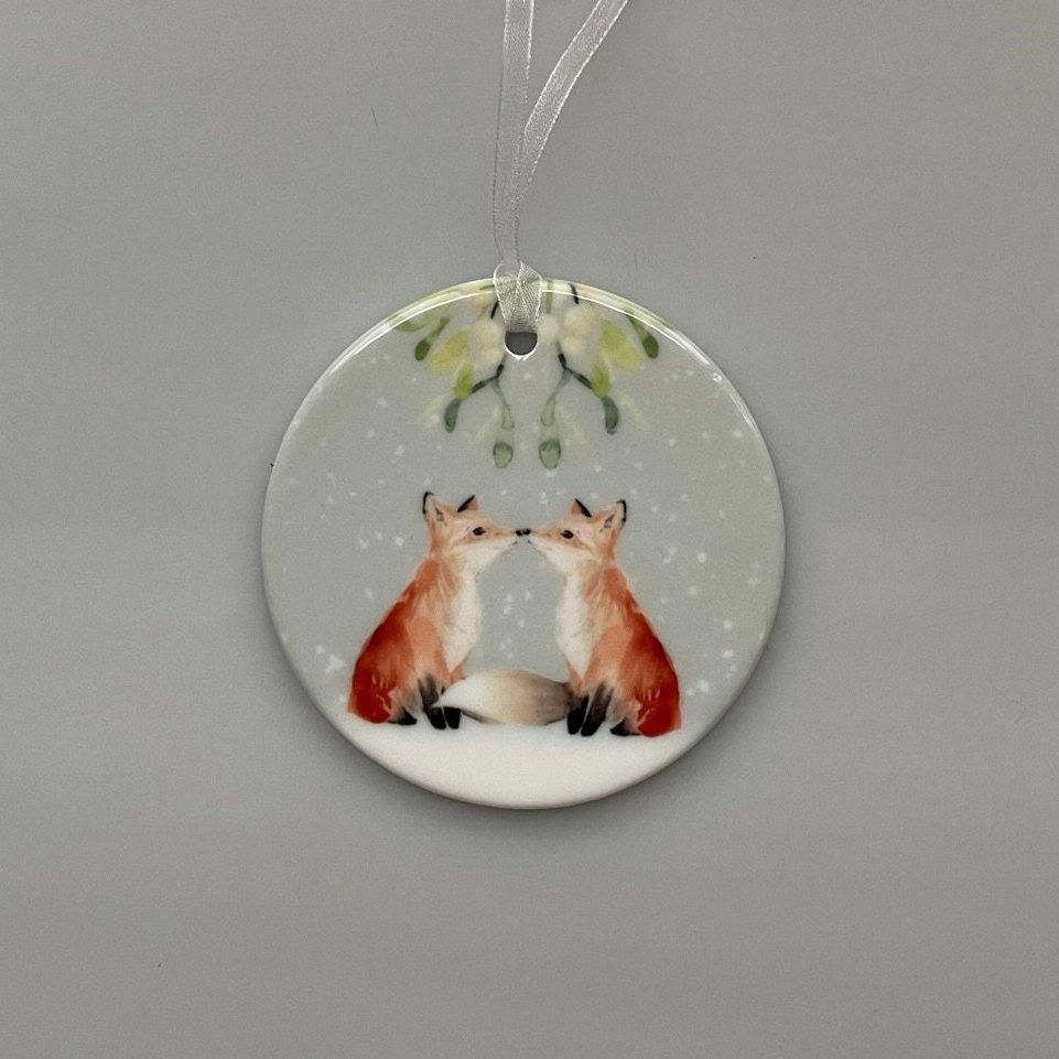 Fox Christmas Bauble Gift/xmas Tree Decoration Ornament/fox Keepsake ...
