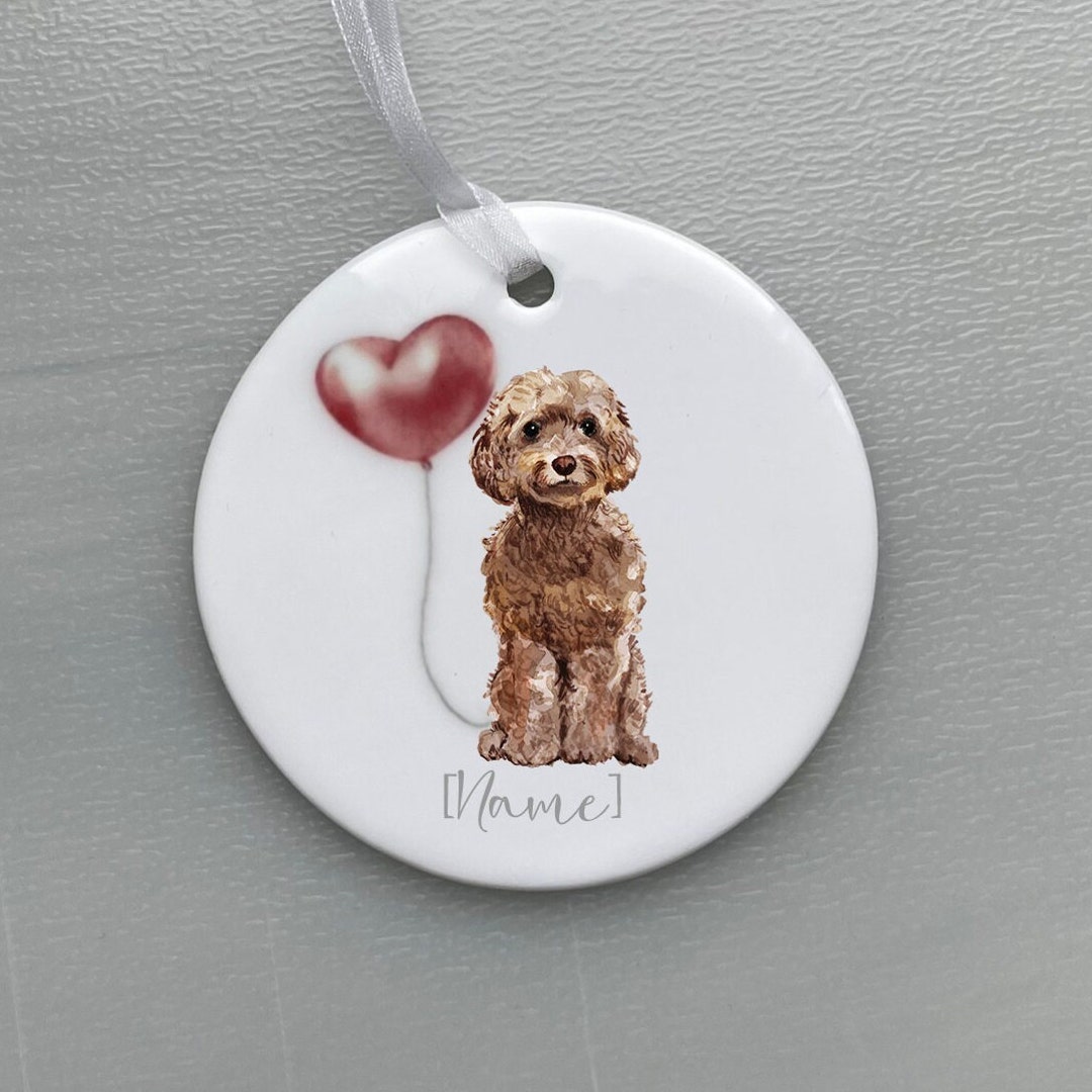Cockapoo Heart Balloon Ceramic, Dog Decoration, Dog Gift, Dog ...