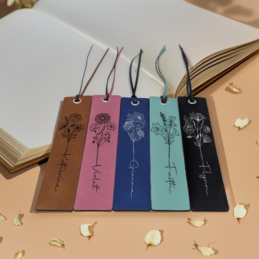 Custom Leather Bookmarks, Gifts for Readers, Gift for Book Lovers, Book ...