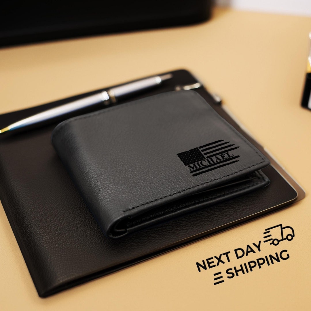 Customized Leather Men Wallets With ID, Custom Leather Wallet ...