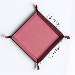 Customized Engraved Leatherette Tray, Office Gift, Home Favors, Vegan ...