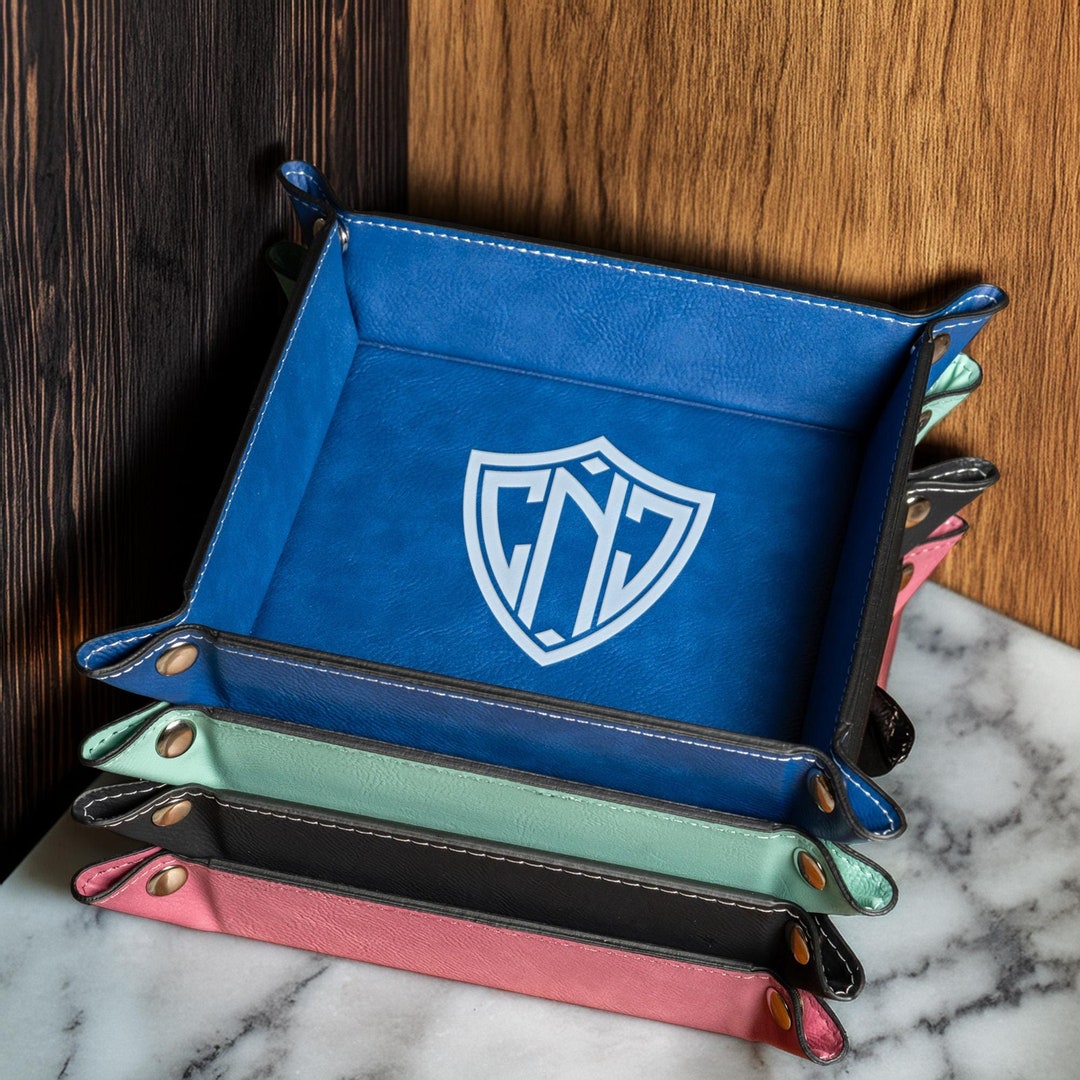Custom Leather Valet Tray, Personalized Engraved Leatherette Tray ...