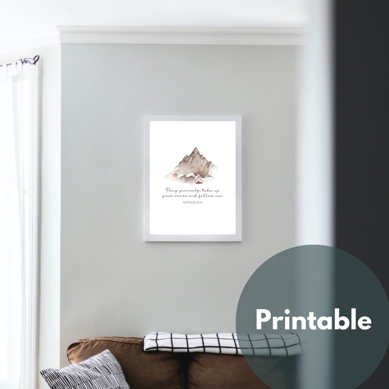 Catholic Wall Art. Lent. Bible Verse. Watercolor. Minimalist - Etsy