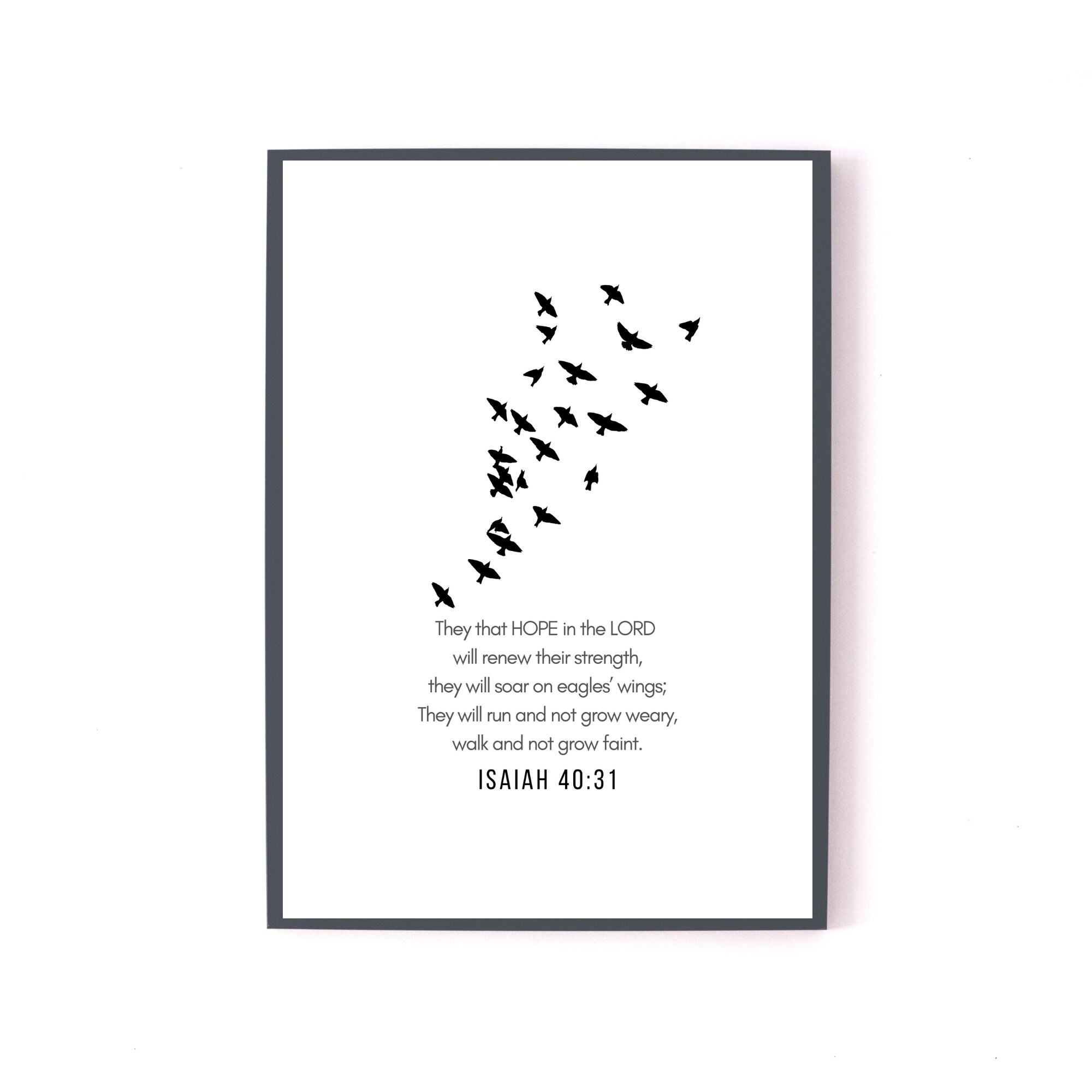 Catholic Wall Art. Bible Verse. Hope. Minimalist - Etsy