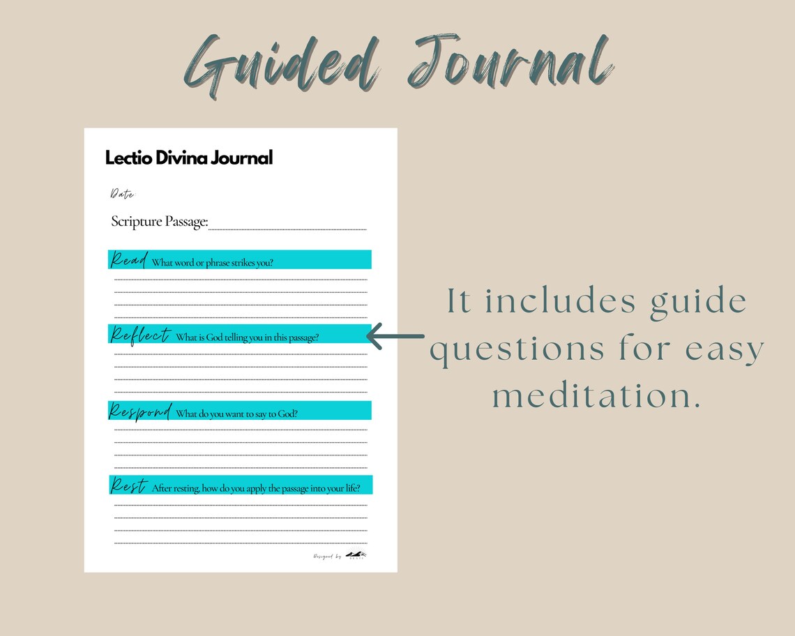 Lectio Divina Journal With Guided Questions for Catholics (printable ...