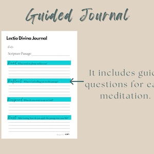 Lectio Divina Journal With Guided Questions for Catholics (printable ...