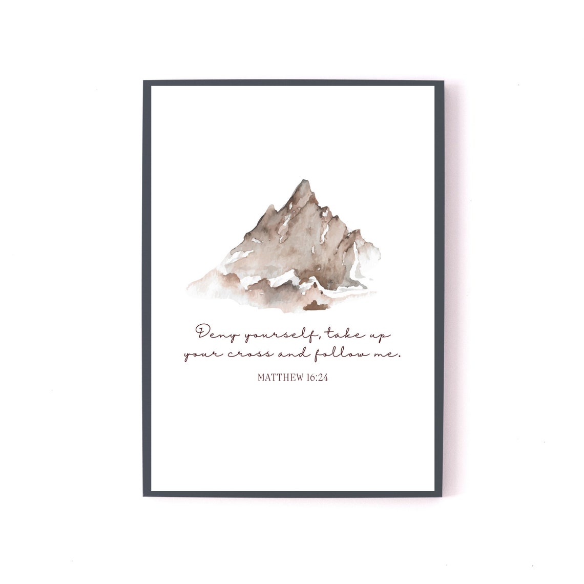 Catholic Wall Art. Lent. Bible Verse. Watercolor. Minimalist - Etsy